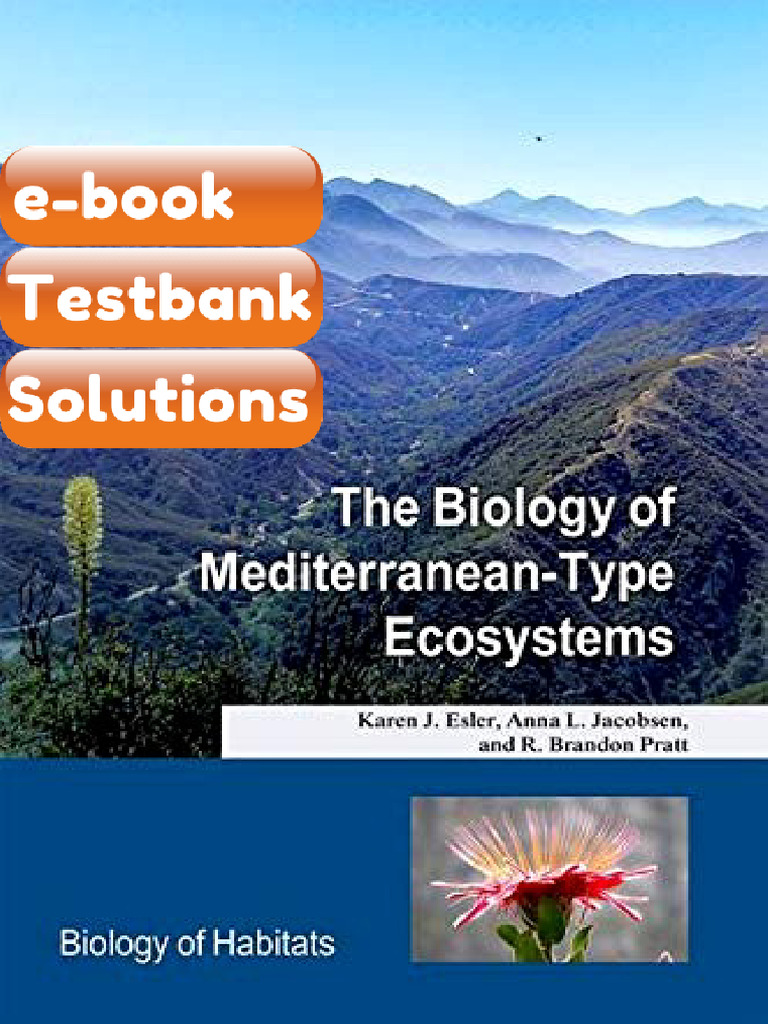 eBook & Testbank the Biology of MediterraneanType Ecosystems Biology of ...
