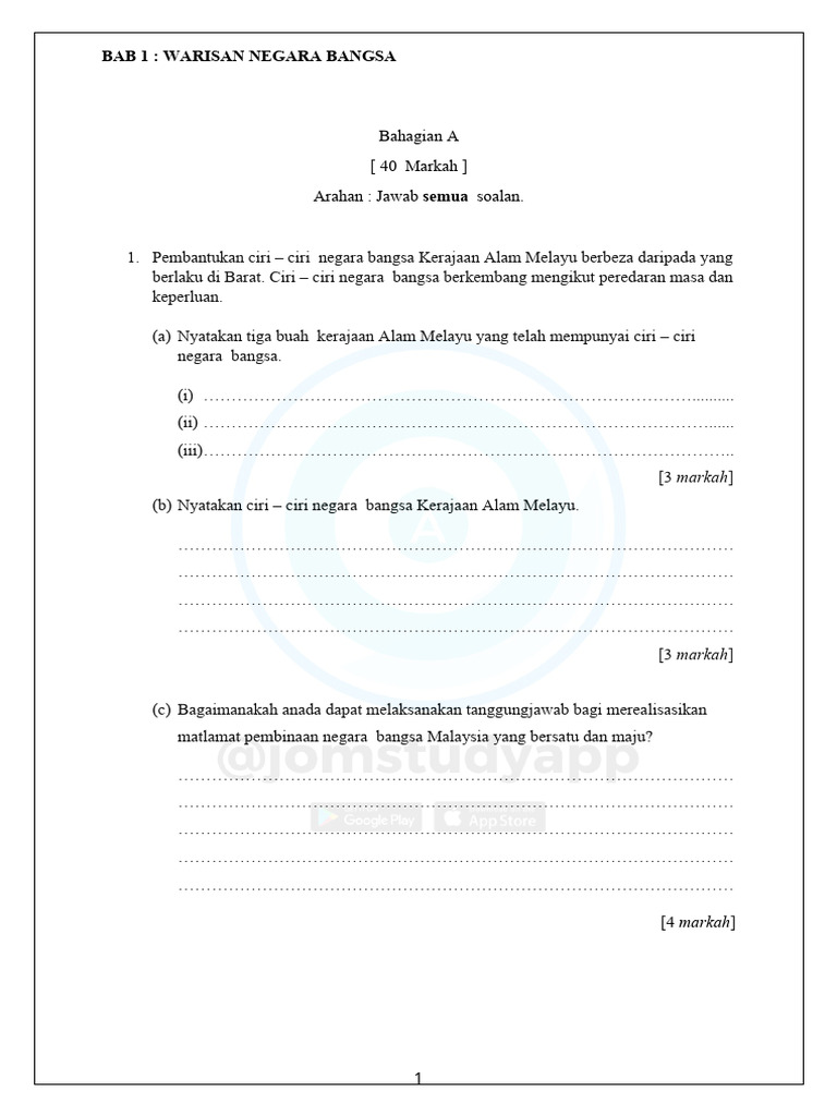 Aplus Sejarah SPM KSSM Tingkatan 4 Kertas 2 (Paper 2) | PDF