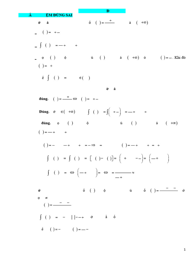 12.Ds - Tích Phân.d. Trac Nghiem Dung Sai | PDF