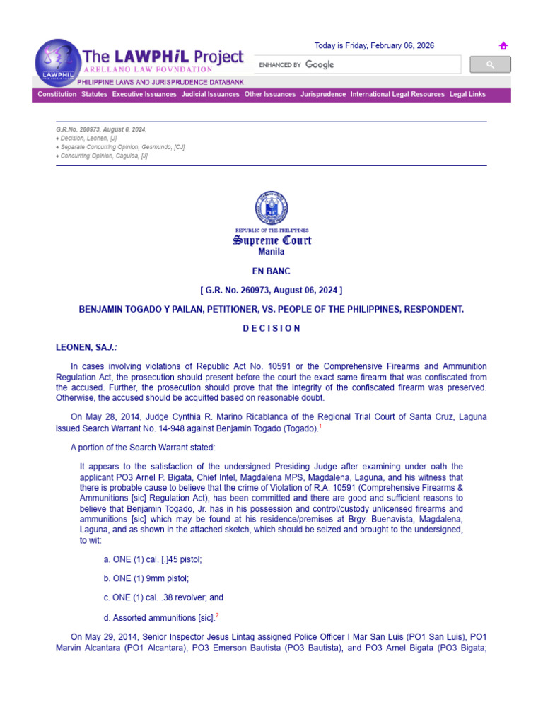 4. Togado vs People | PDF | Acquittal | Judiciaries