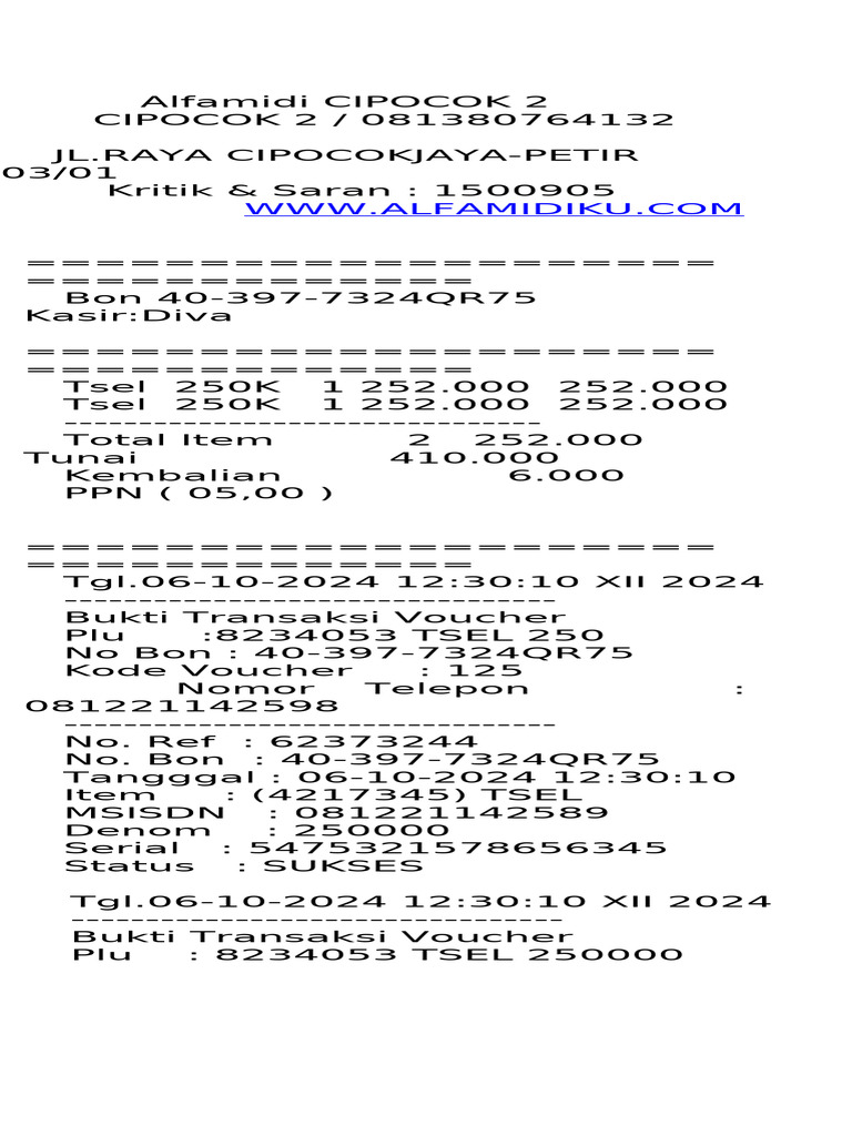 Nota Pulsa | PDF | Indonesia | Companies