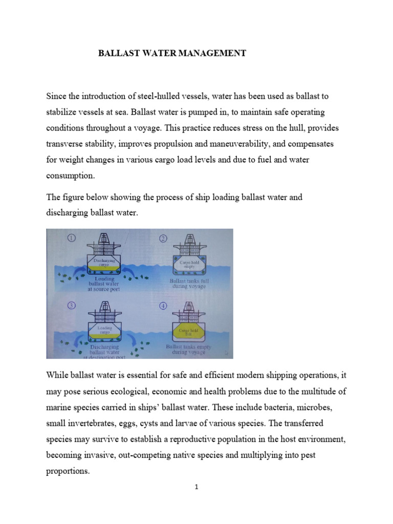 Ballast Water Managemen1 | PDF | Filtration | Invasive Species