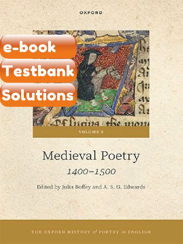 The Oxford History of Poetry in English Volume 3 Medieval Poetry ...