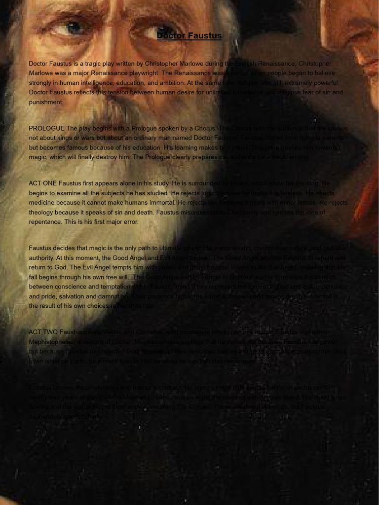 Faustus by Marlowe | PDF | Religious Belief And Doctrine | Spirituality