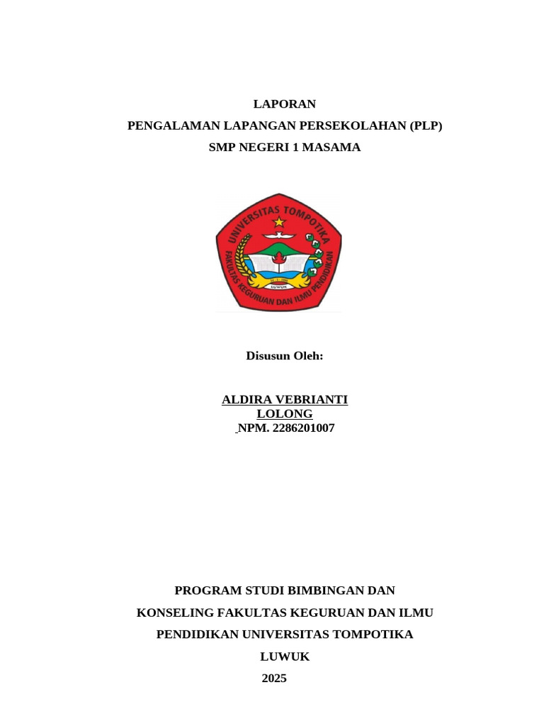 Format Laporan Individu PLP-BK (Lala) | PDF