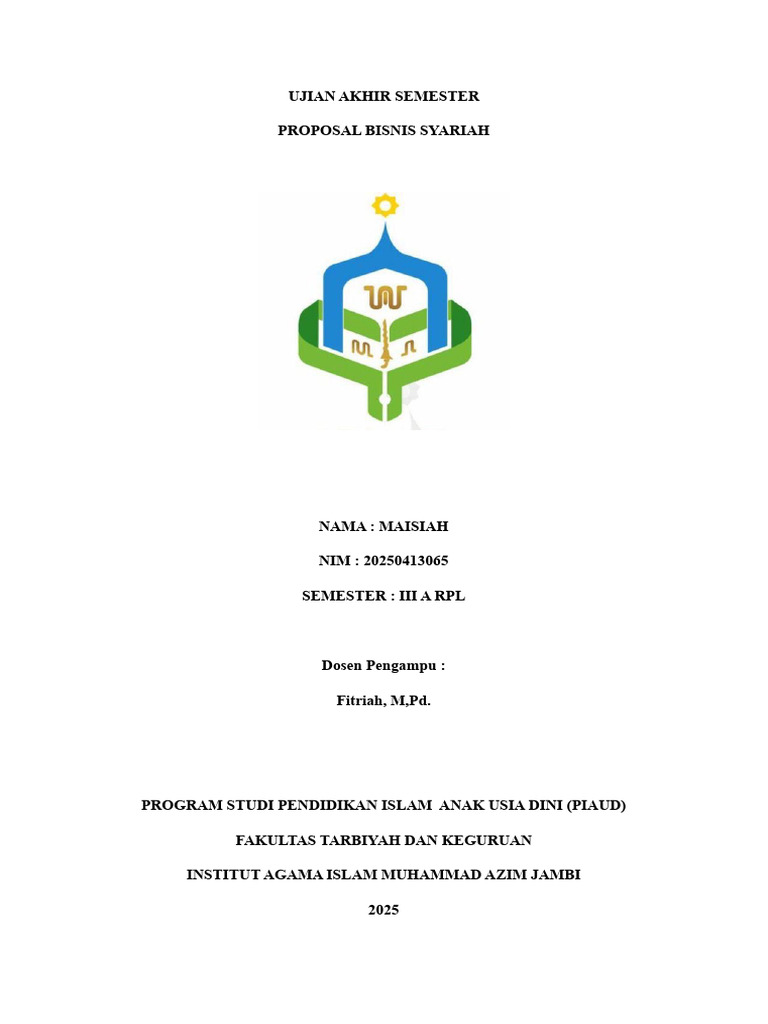 Maisiah - Uas Islamic Entrepreneurship | PDF