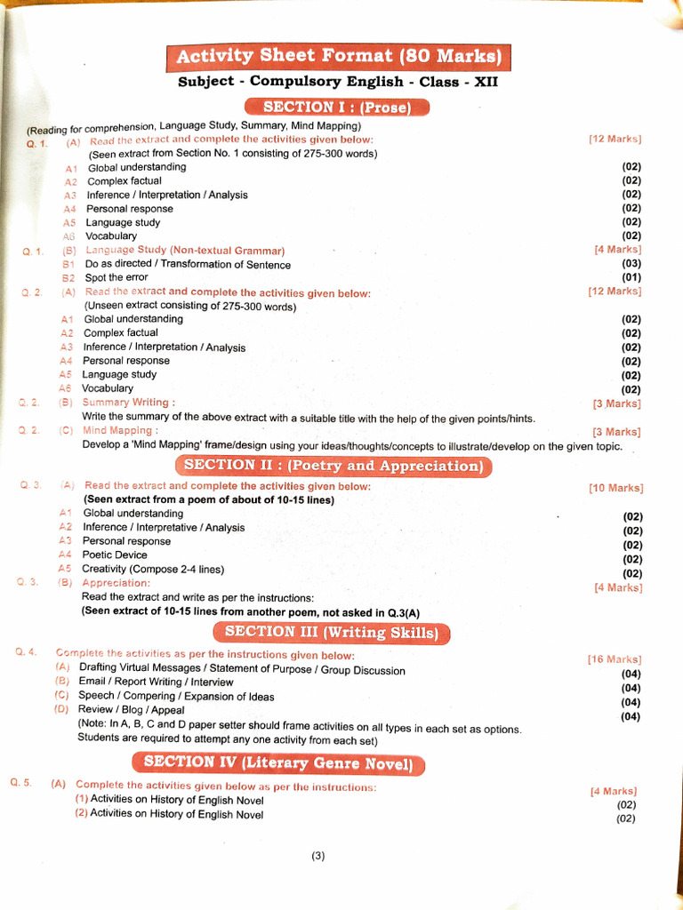12th Eng Board Paper Pattern | PDF | Linguistics | Human Communication