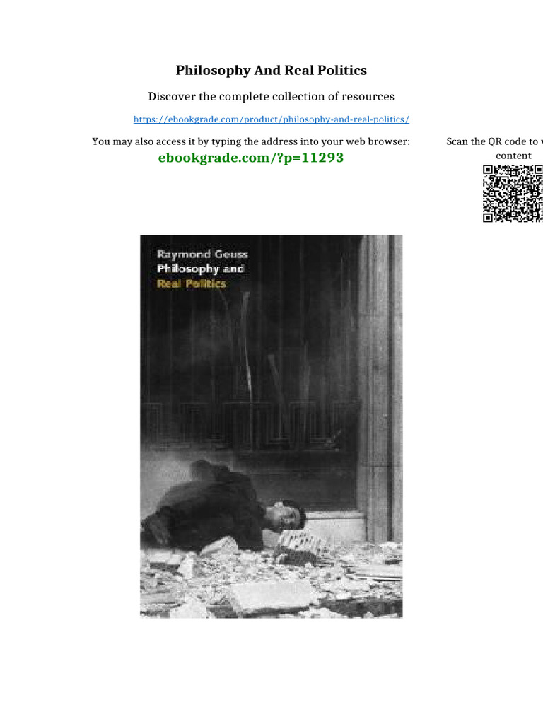 Philosophy and Real Politics pdf available | PDF | Intellectual ...