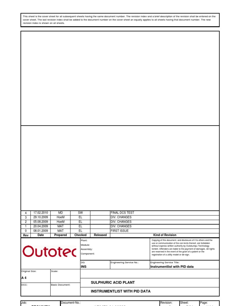 Instrument List with PID Data for DCS | PDF | Thermocouple | Boiler