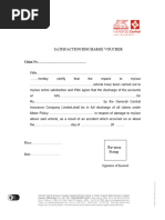 Motor Insurance Claim Form and Discharge Voucher | PDF