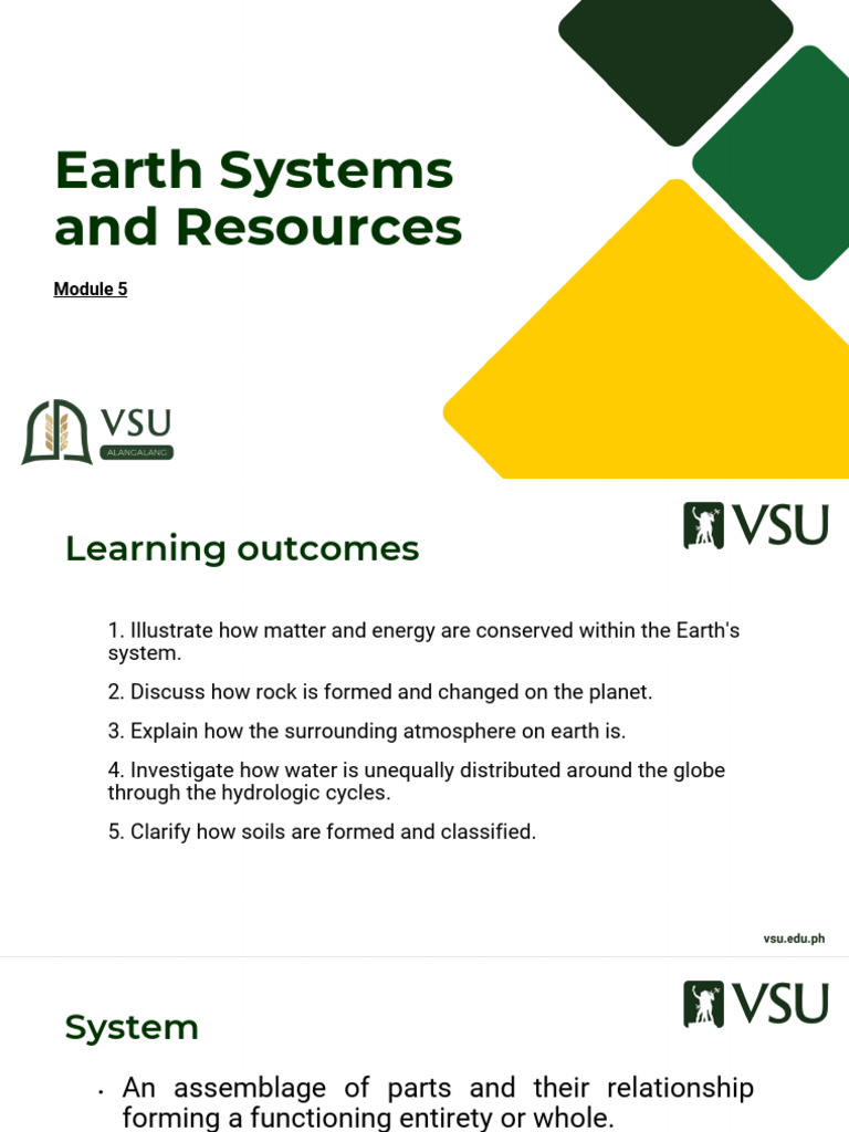 Module 5. Earth Systems and Resources | PDF | Earth | Plate Tectonics
