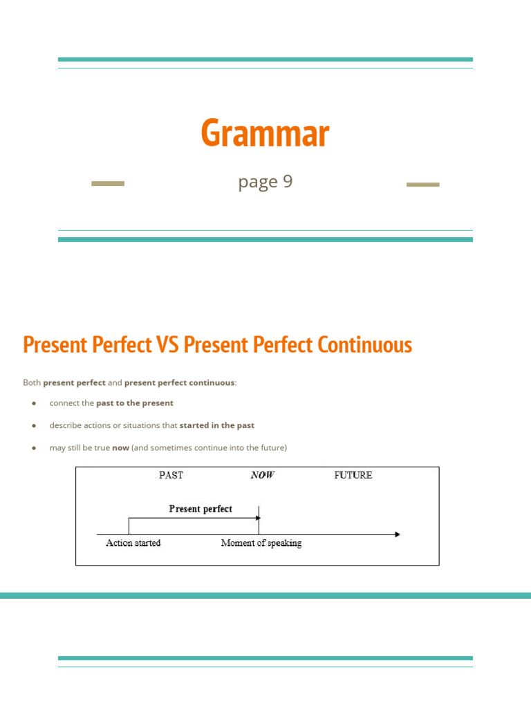 Present Perfect Vs Present Perfect Continuous | PDF | Perfect (Grammar ...