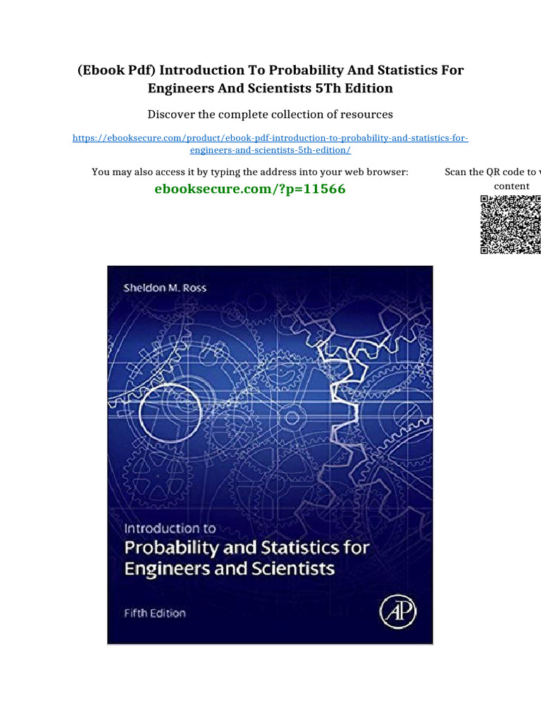 (Ebook PDF) Introduction To Probability and Statistics For Engineers ...