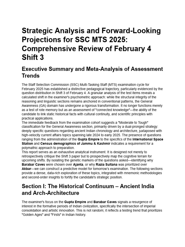 SSC MTS Exam Prep - GK Facts | PDF