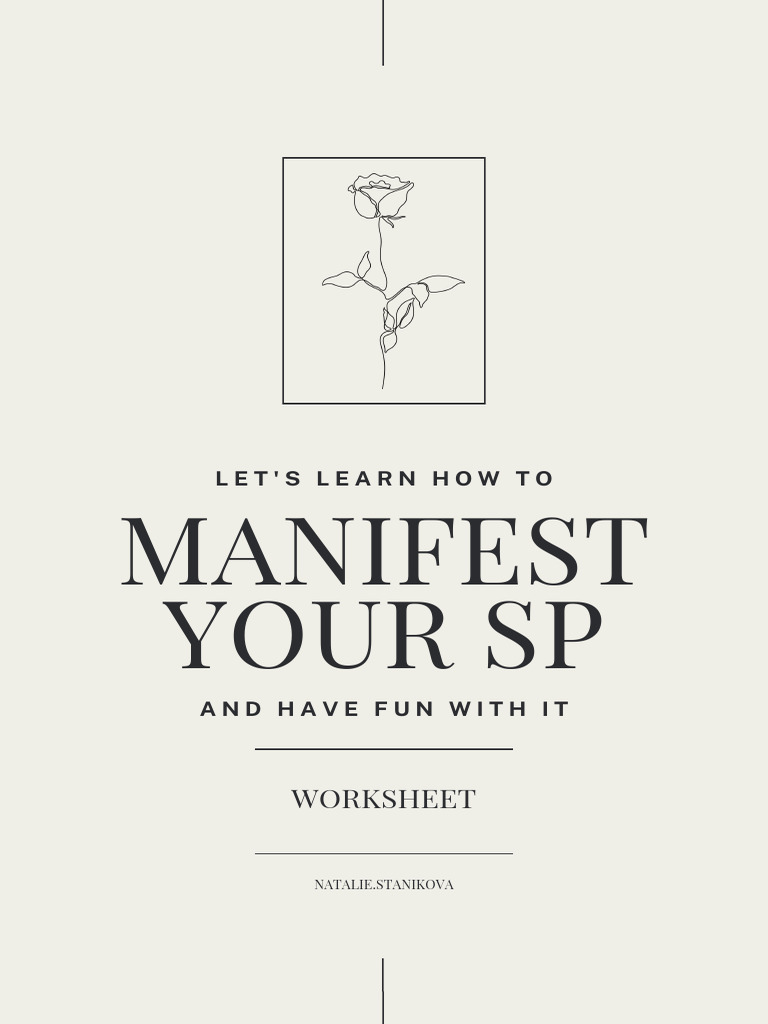 Manifest SP Worksheet | PDF | Love | Mind