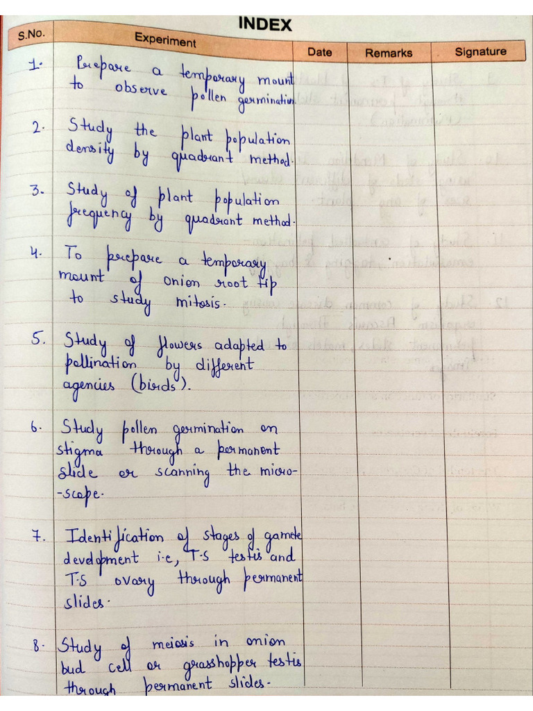 Biology Practical Class 12 | PDF