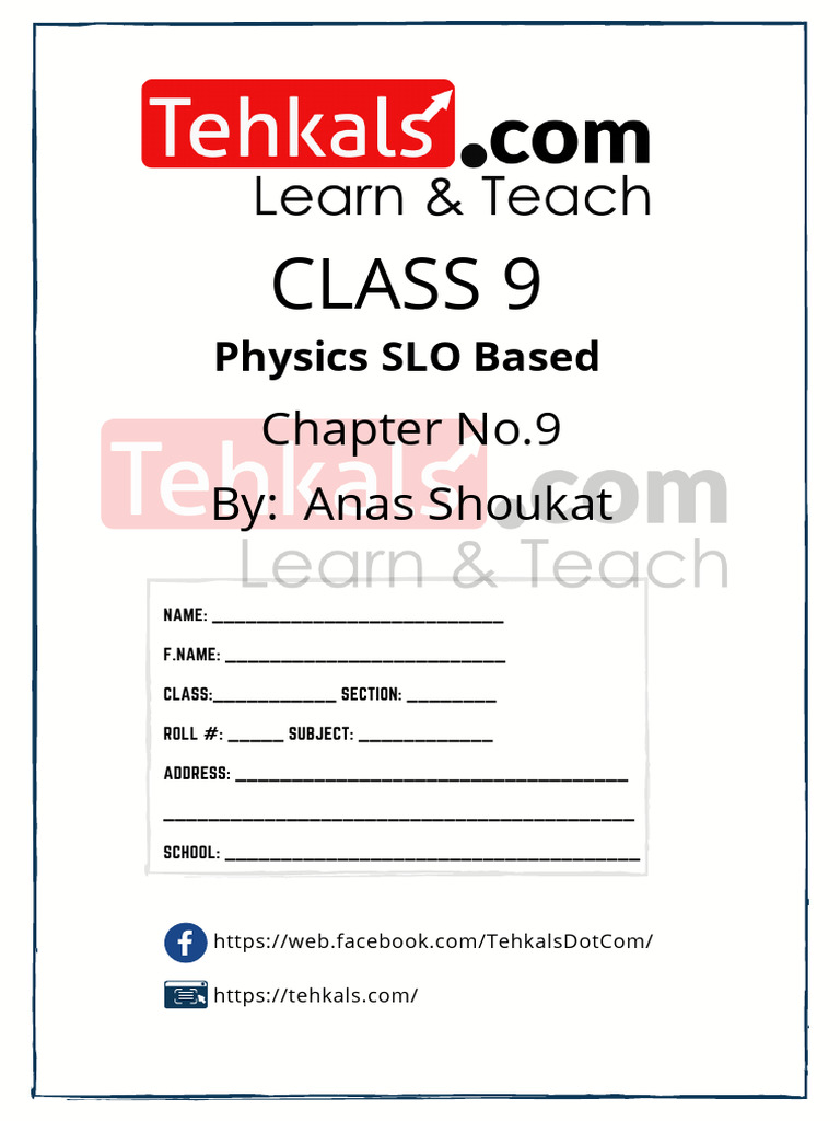 Class 9 Phy SLO CH # 9 | PDF