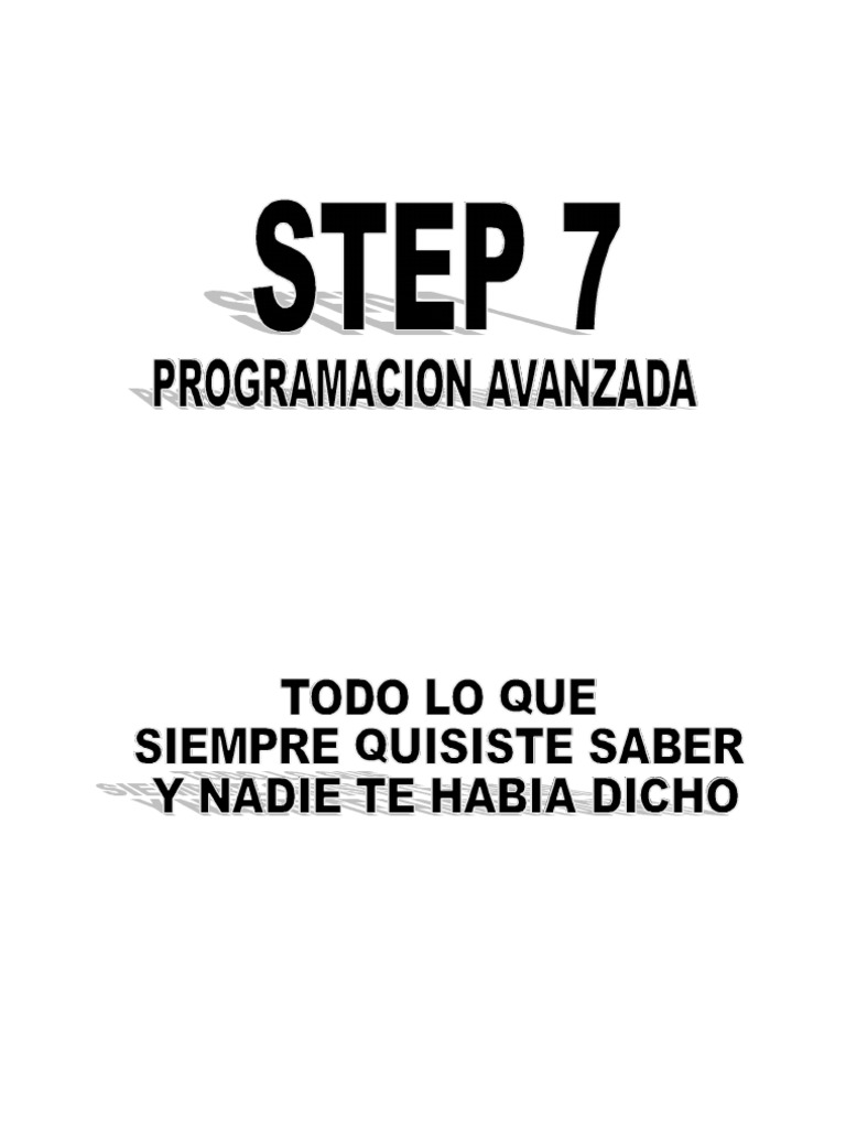 Step 7 Avanzado Pdf Lenguaje De Programación Scada