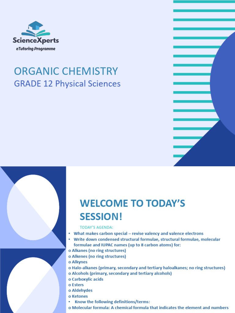 Organic Chemistry Lesson 1 | PDF | Functional Group | Organic Compounds
