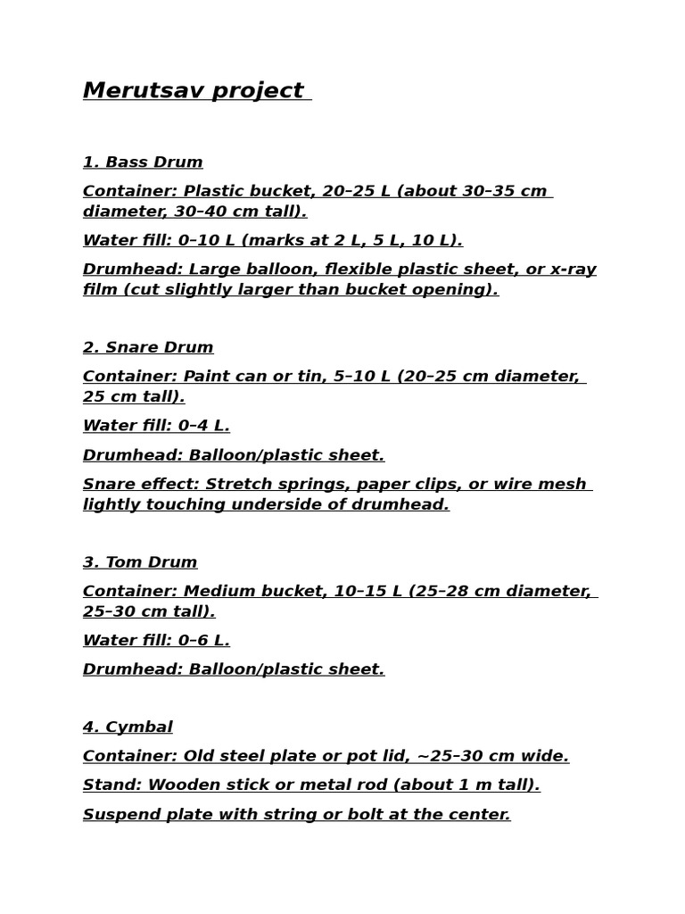 Merutsav Project | PDF | Drum | Musical Instruments