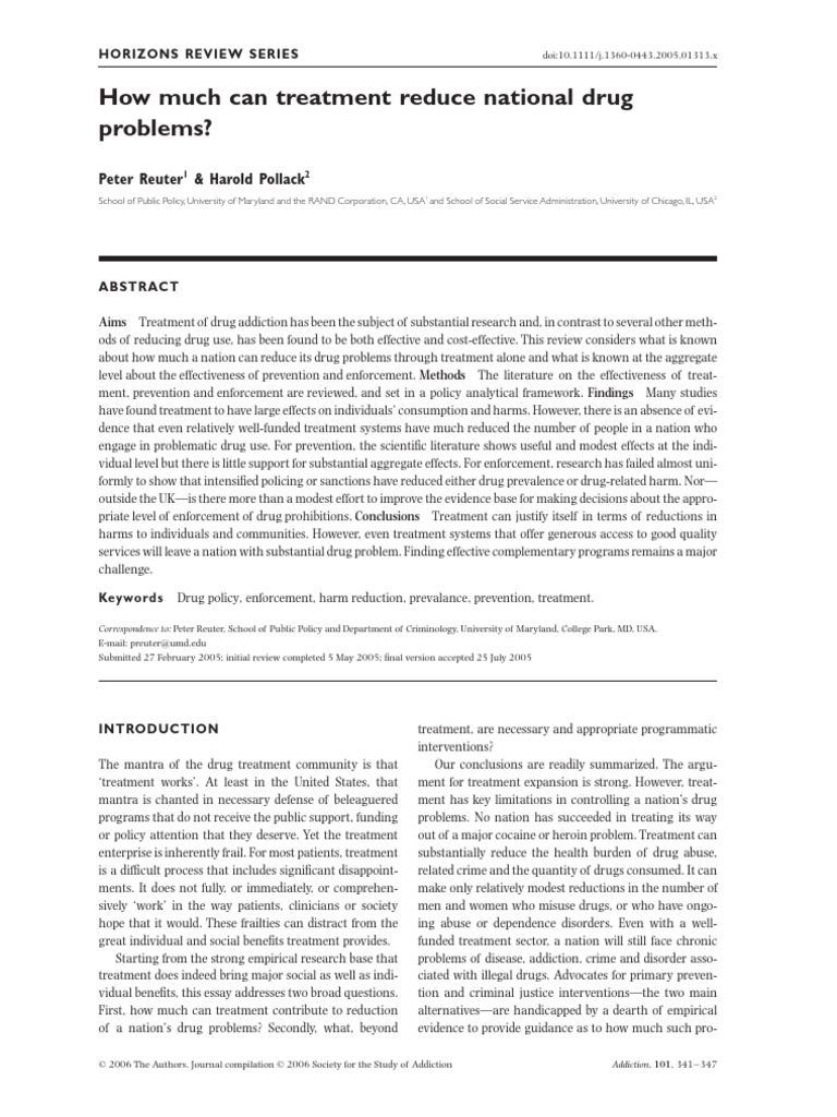 Can TX Reduce Addiction | Download Free PDF | Substance Abuse ...