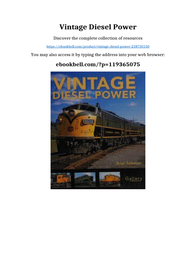 Vintage Diesel Power Full Chapters Included | PDF | Machine Learning ...