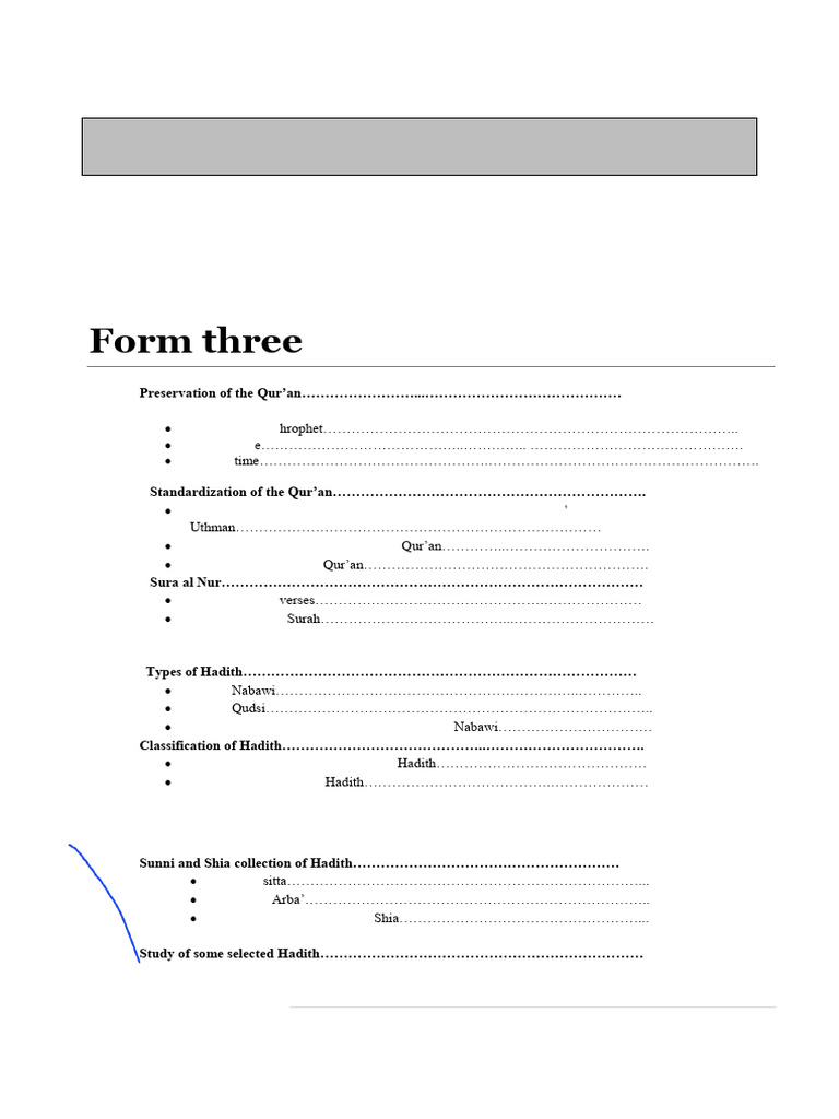 IRE-FORM-3-NOTES (3) | PDF | Hadith | Quran