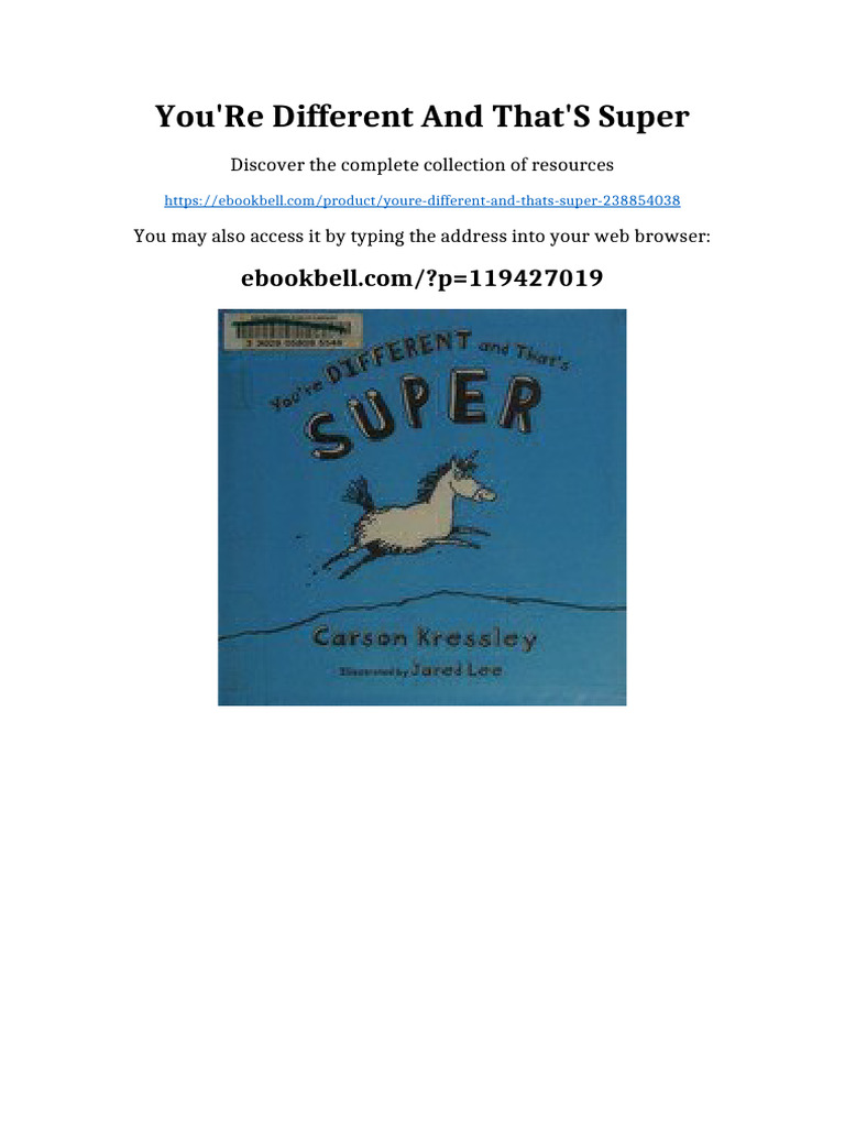 You're Different and That's Super PDF Version | PDF | Geographic ...