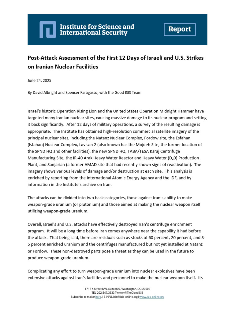Israel Iran Post Attack Battle Damage Assessment - Edit FINAL | PDF ...