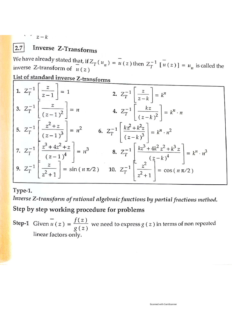 Inverse Z Transform NT | PDF