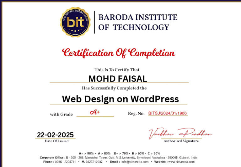 Web Design Certificate | PDF