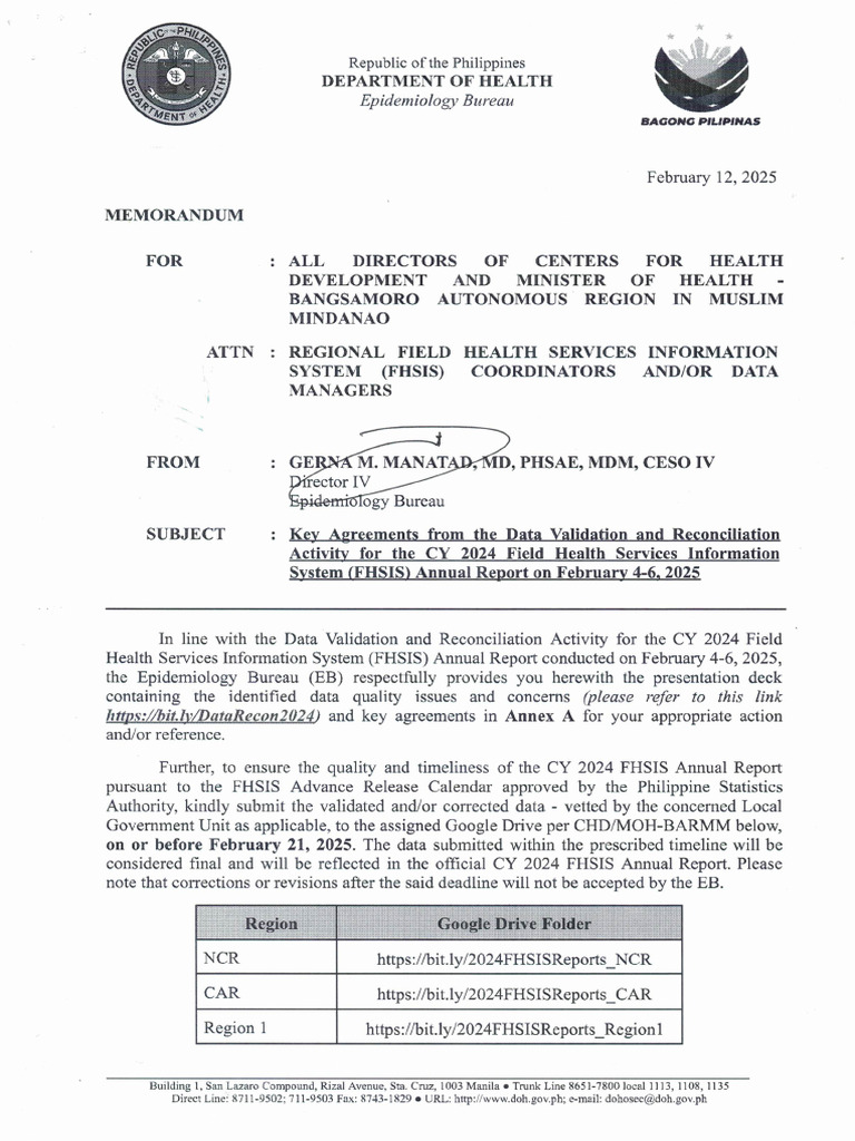 2025.02.12 Memo To Region Data Recon KA | PDF | Social Programs ...