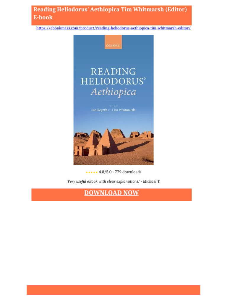 Reading Heliodorus' Aethiopica Tim Whitmarsh (Editor) Ebook Redesigned ...