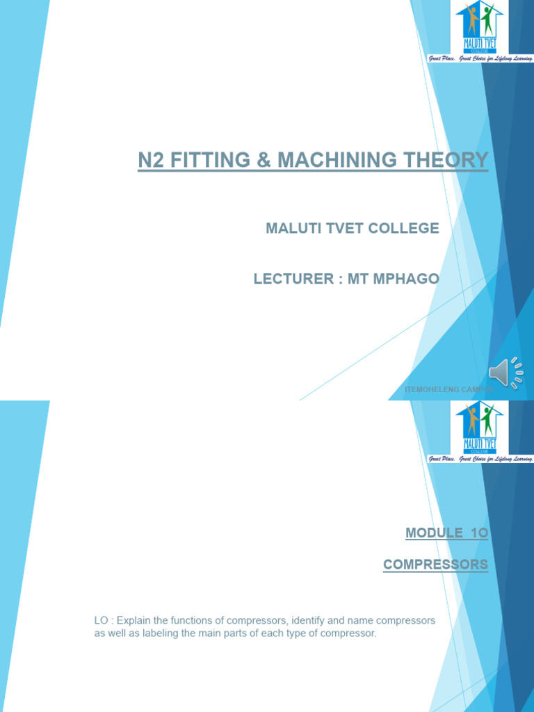 N2 Fitting Machining Theory Module 10 | PDF | Piston | Mechanical ...