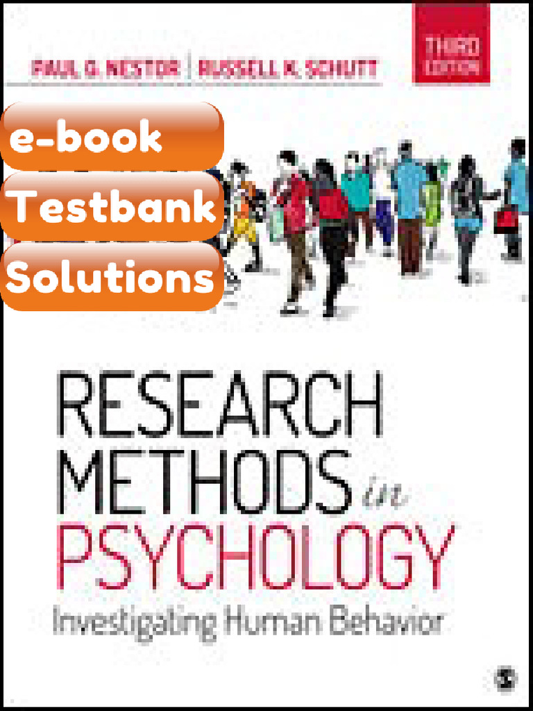Research Methods in Psychology Investigating Human Behavior 3rd Edition ...
