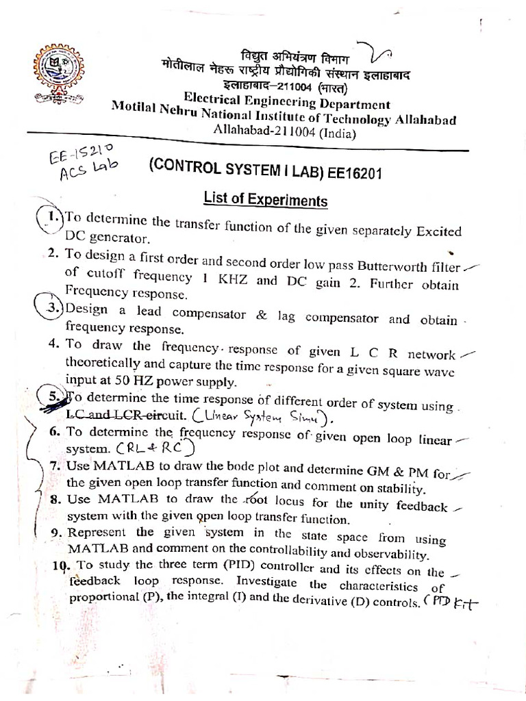 ACS Lab Manual | PDF