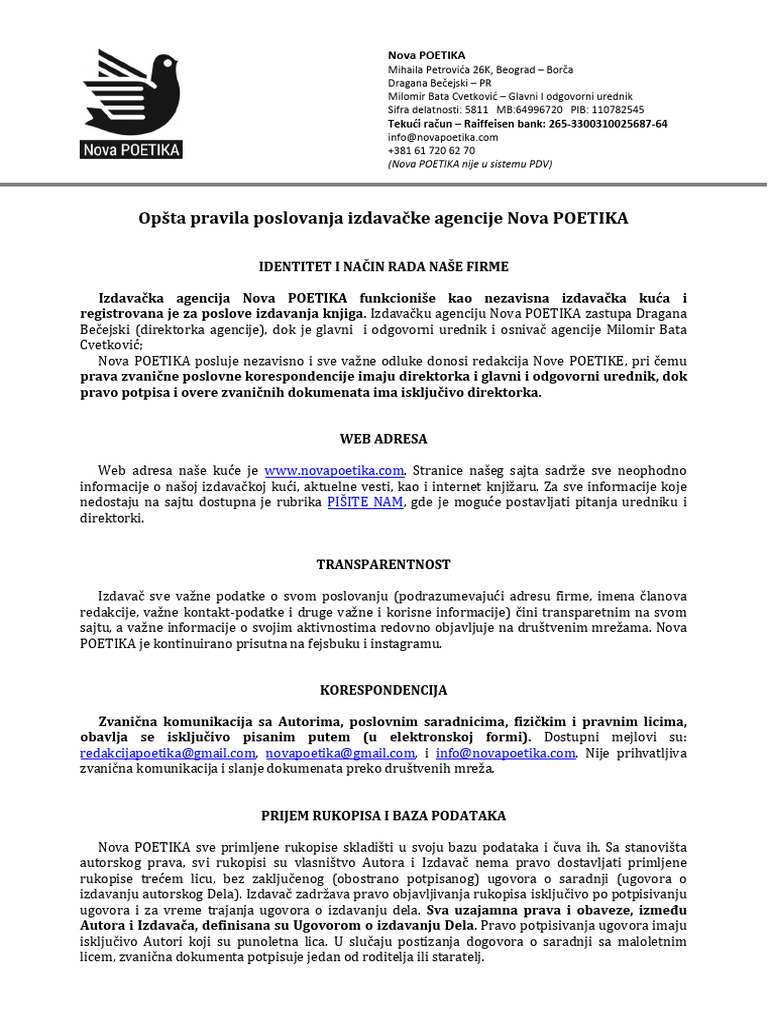 Opsta Pravila Poslovanja - 24 Min | PDF