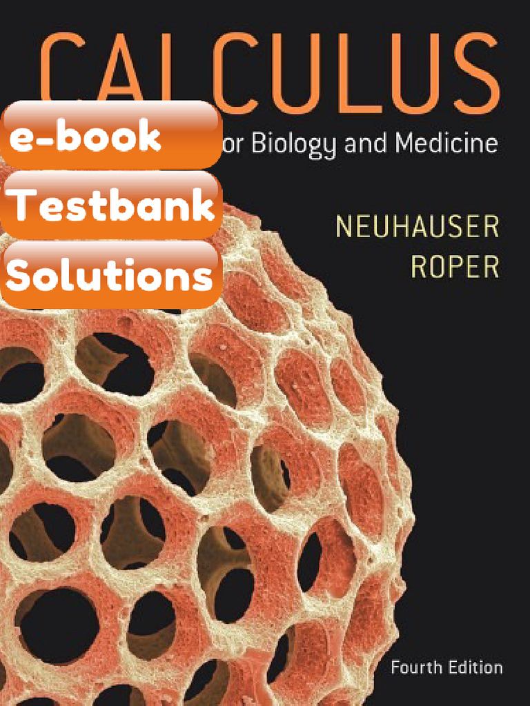 Calculus for Biology and Medicine 4th Edition Claudia Neuhauser eBook ...