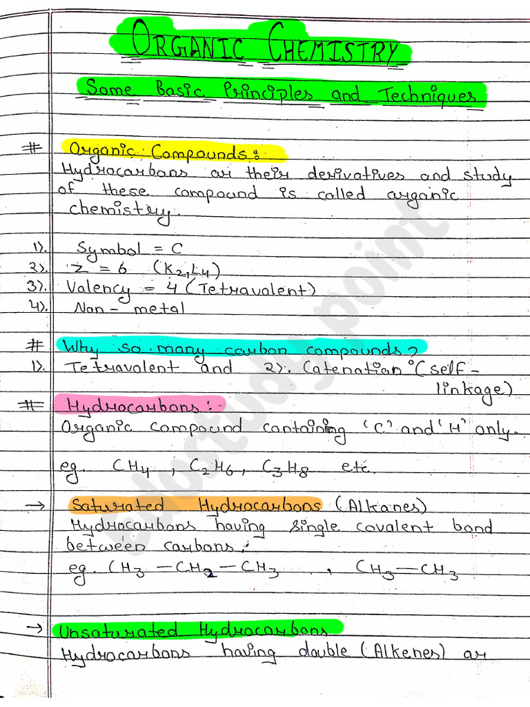 Organic Chemistry Some Basic Principles and Techniques | PDF