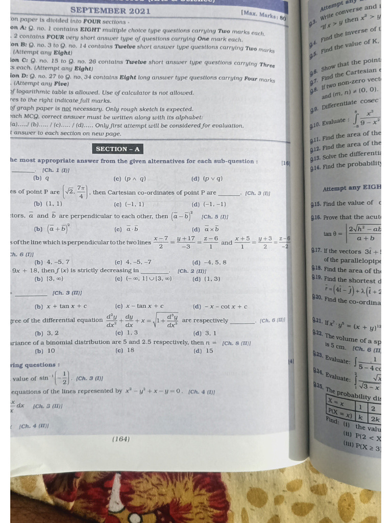 Sep 2021 Maths Paper | PDF