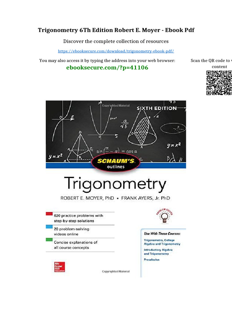 Trigonometry 6th Edition Robert E. Moyer - Ebook PDF Full | PDF ...