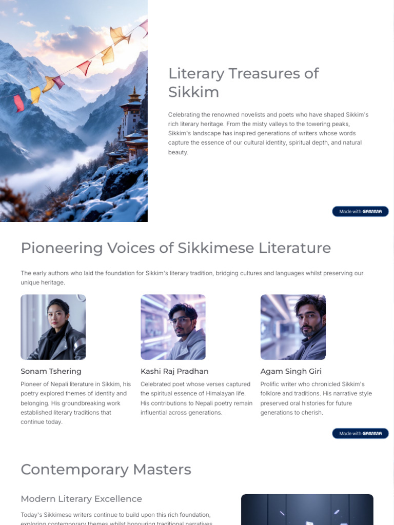 Literary Treasures of Sikkim | PDF | Writing