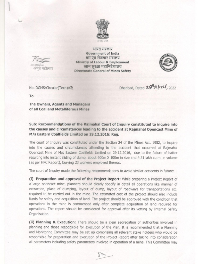 DGMS Circular 2 | PDF