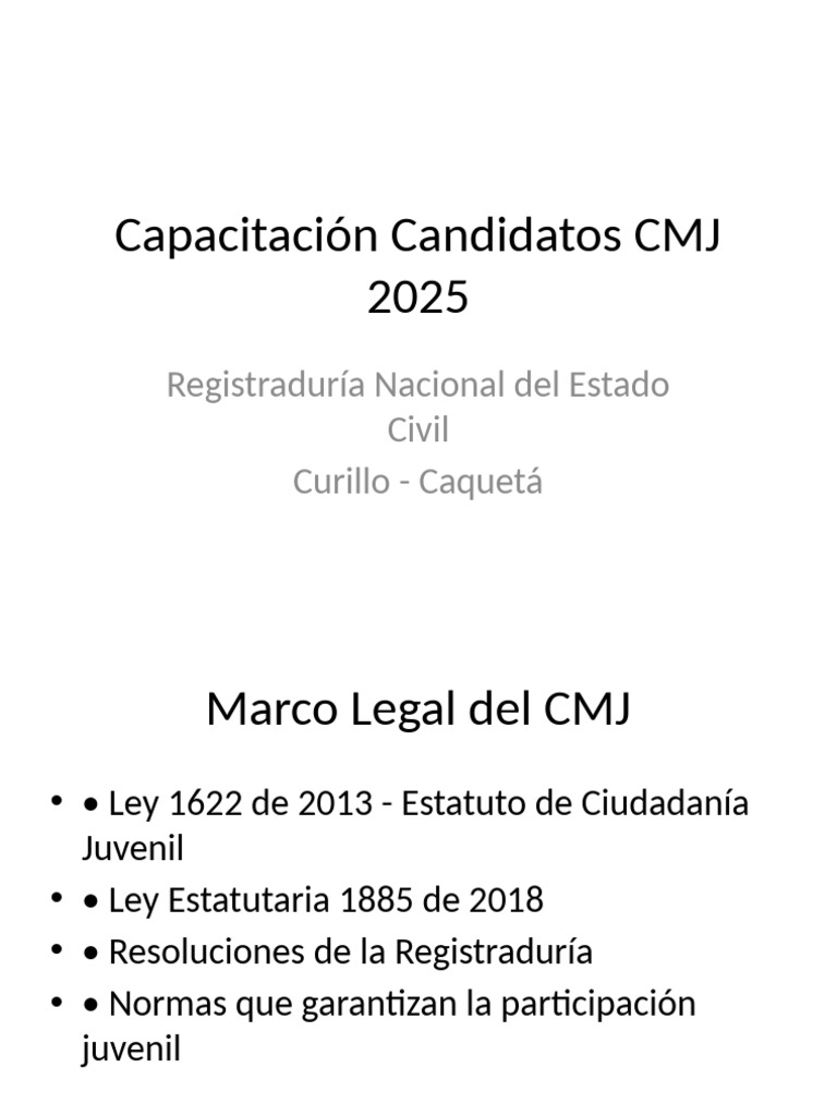 Capacitacion CMJ 2025 | PDF