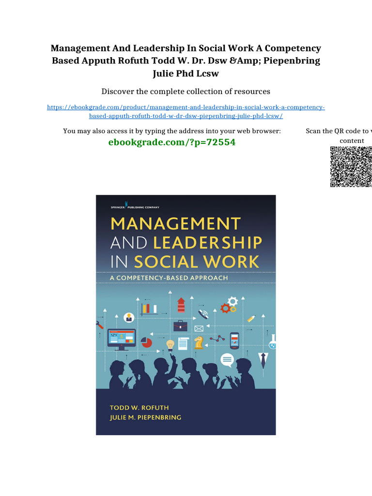 Management and Leadership in Social Work A Competency Based Apputh ...