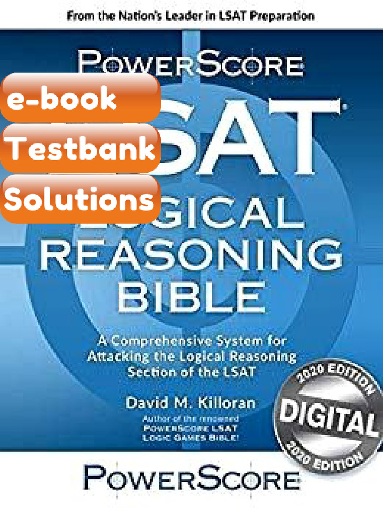 Testbank the PowerScore Digital LSAT Logical Reasoning Bible 2020th ...