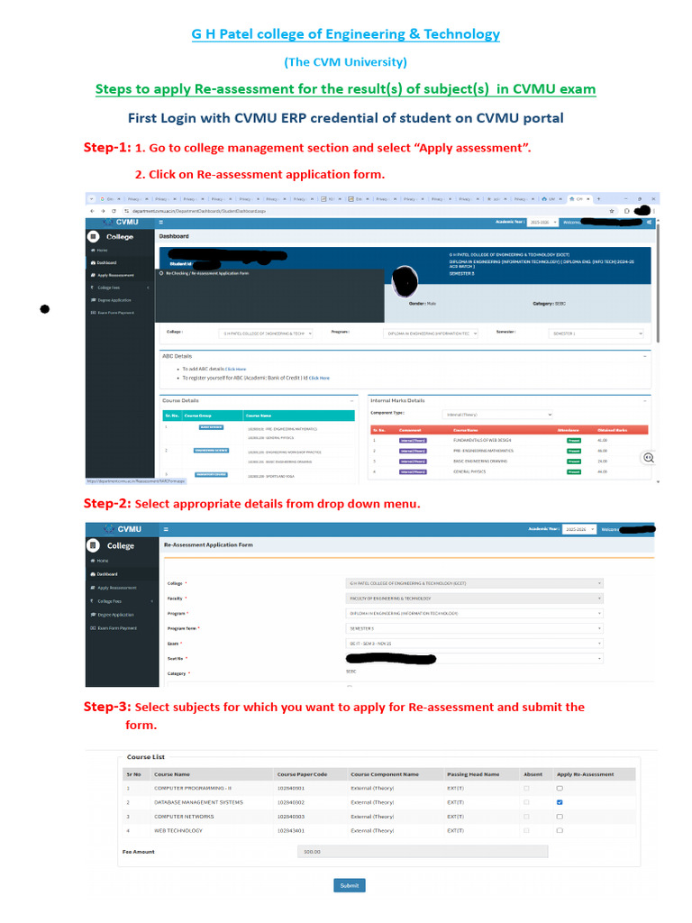 Re Assessment Steps CVMU | PDF