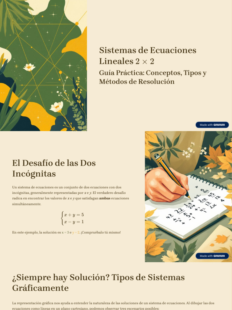 Sistemas de Ecuaciones Lineales | PDF | Sistema de ecuaciones lineales ...