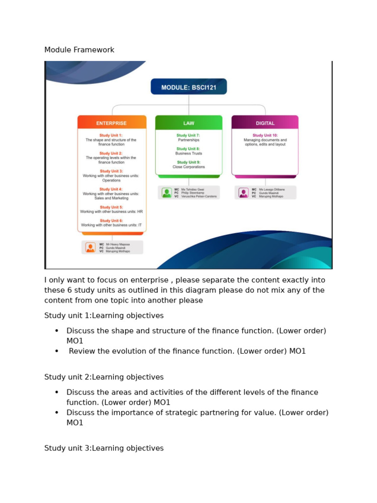 Module Framework | PDF