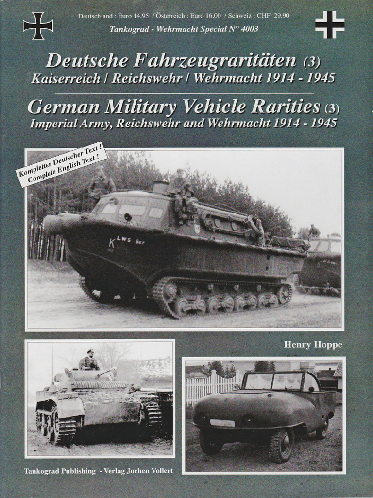 Tankograd Wermacht Special 4003 German Military Vehicle Rarities | PDF